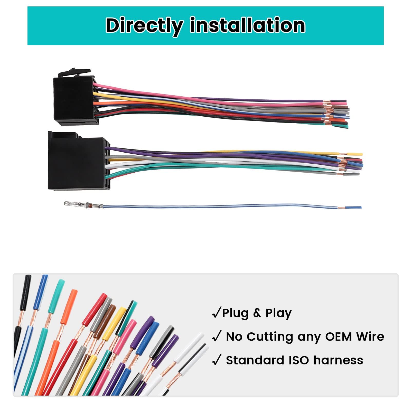 Pioneer To Gm Wiring Harness 16 Pin Radio ISO Wire Harness Adapter For ...