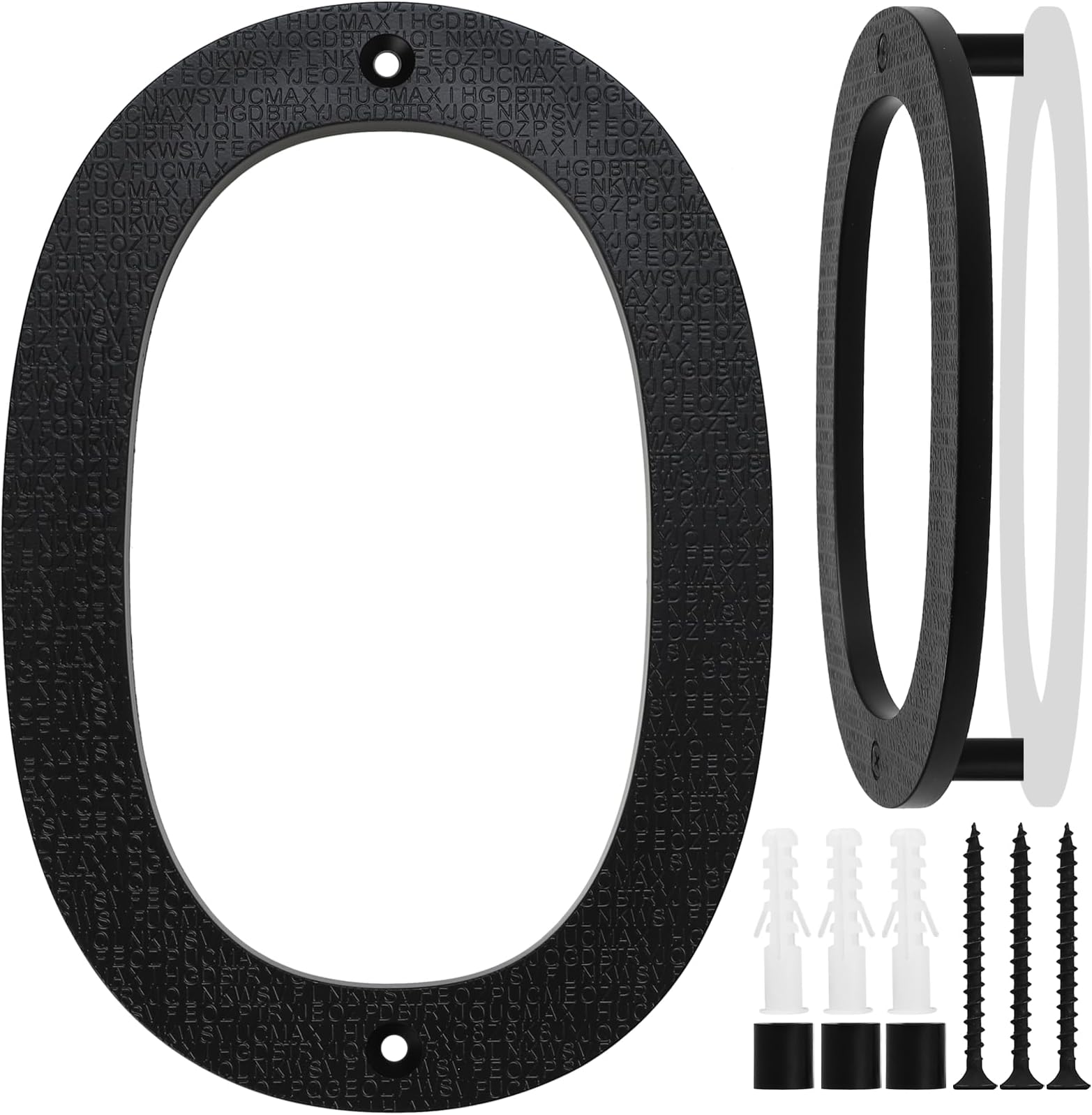 Black House Number, 20cm Large, Floating House Number Plaque, Street ...