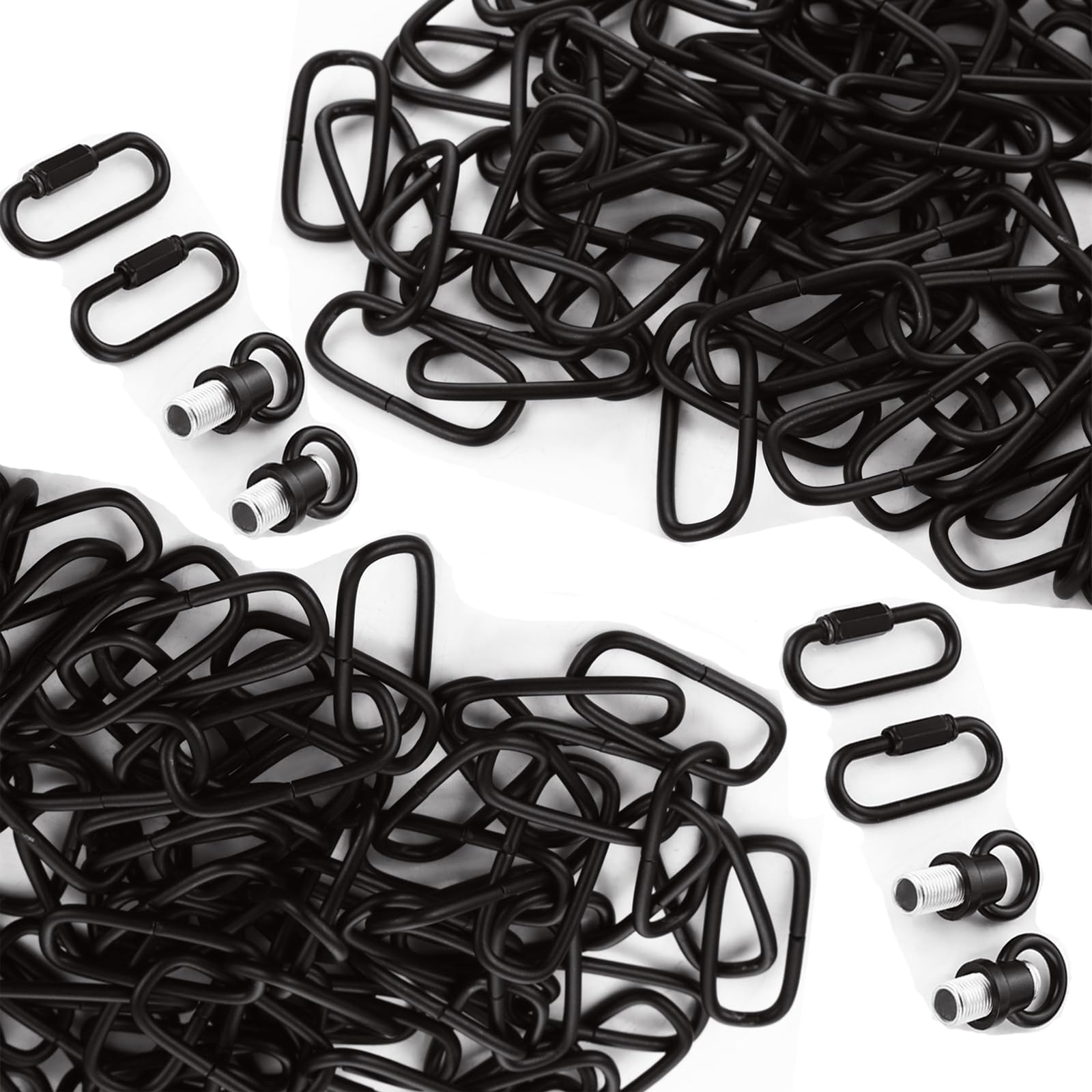 Amazon.com: AKOLAFE 2Set 19 ft Long Black Chain Link 1/8" Decorative ...