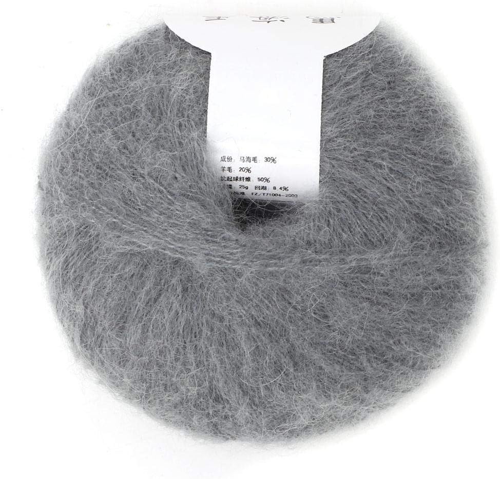 Amazon.com: 26g/Roll Soft Angora Mohair Yarn Wool Knitting Yarn for ...