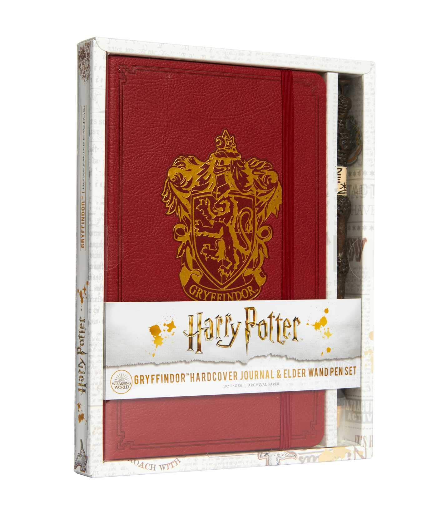 Amazon.com: Harry Potter: Gryffindor Hardcover Journal and Elder Wand ...