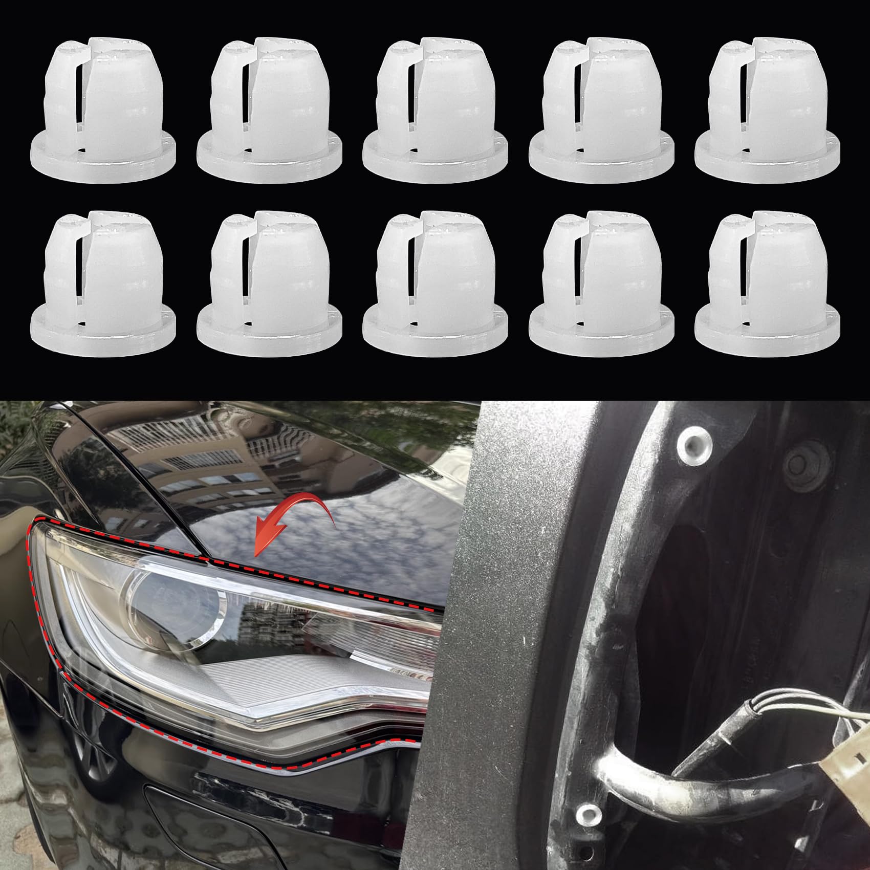 Amazon.com: QZTYTY 10PCS Car Clips, Headlight Retaining Clip, Headlamp ...