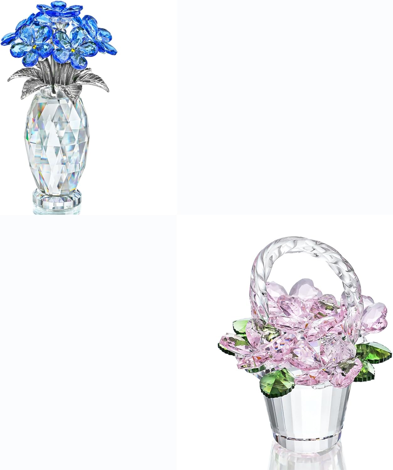Amazon.com: H&D HYALINE & DORA Crystal Forget Me Not Flower Figurine ...