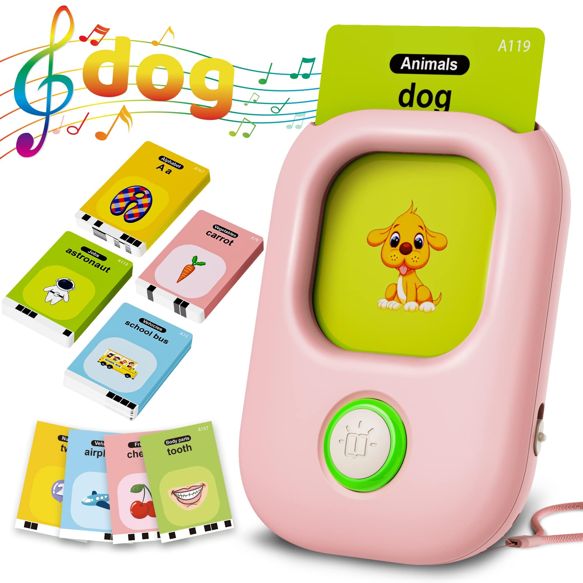 Snapklik.com : KOKODI Toddler Toys Talking Flash Cards For Girls 2 3 4 ...