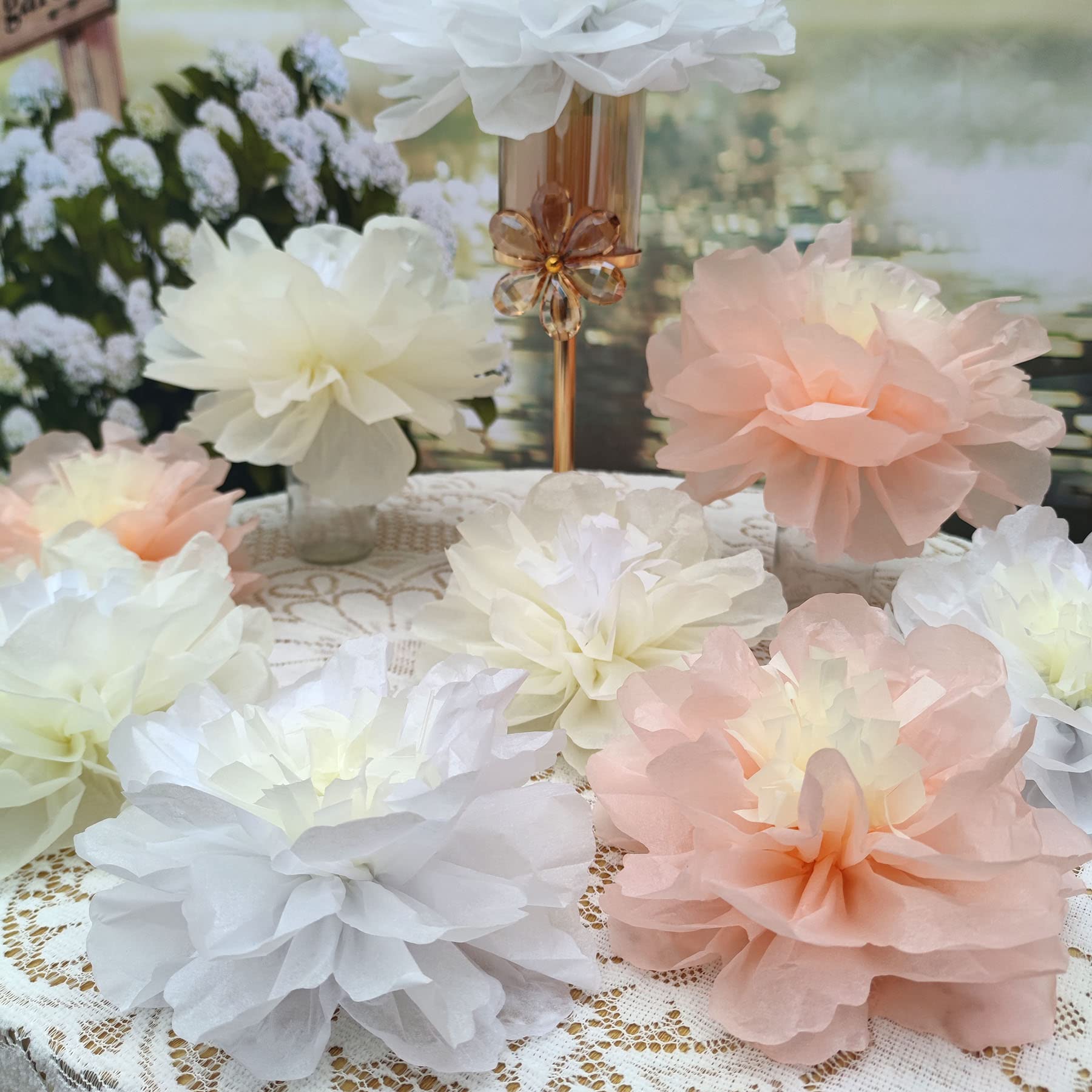Tissue Flower Centerpieces DIY Paper Wedding Flowers | Mid South Bride