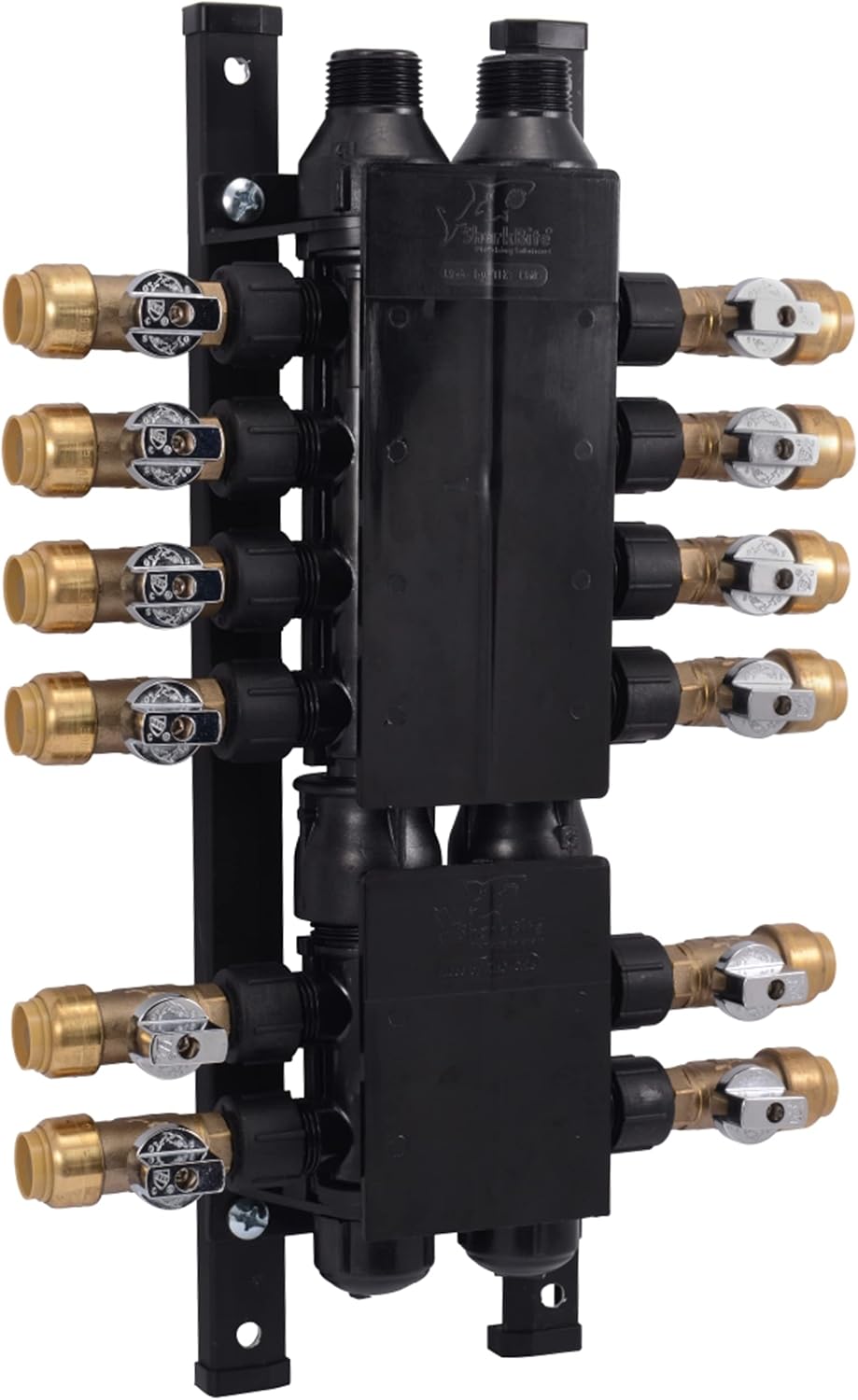 SharkBite 24 Port Home Run Manifold 3/4 Inch MNPT Inlet x 1/2 Inch Poly ...