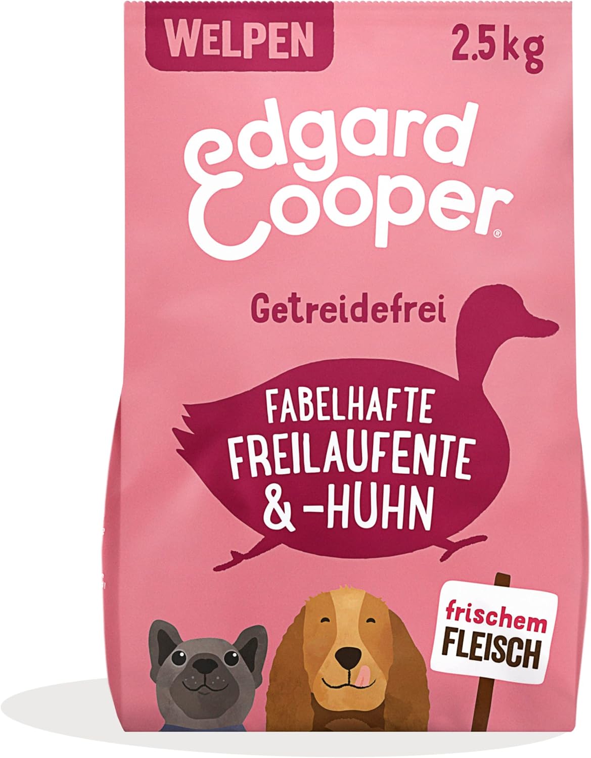 Edgard & Cooper Welpenfutter, Trockenfutter für Hunde (Ente & Huhn, 2 ...