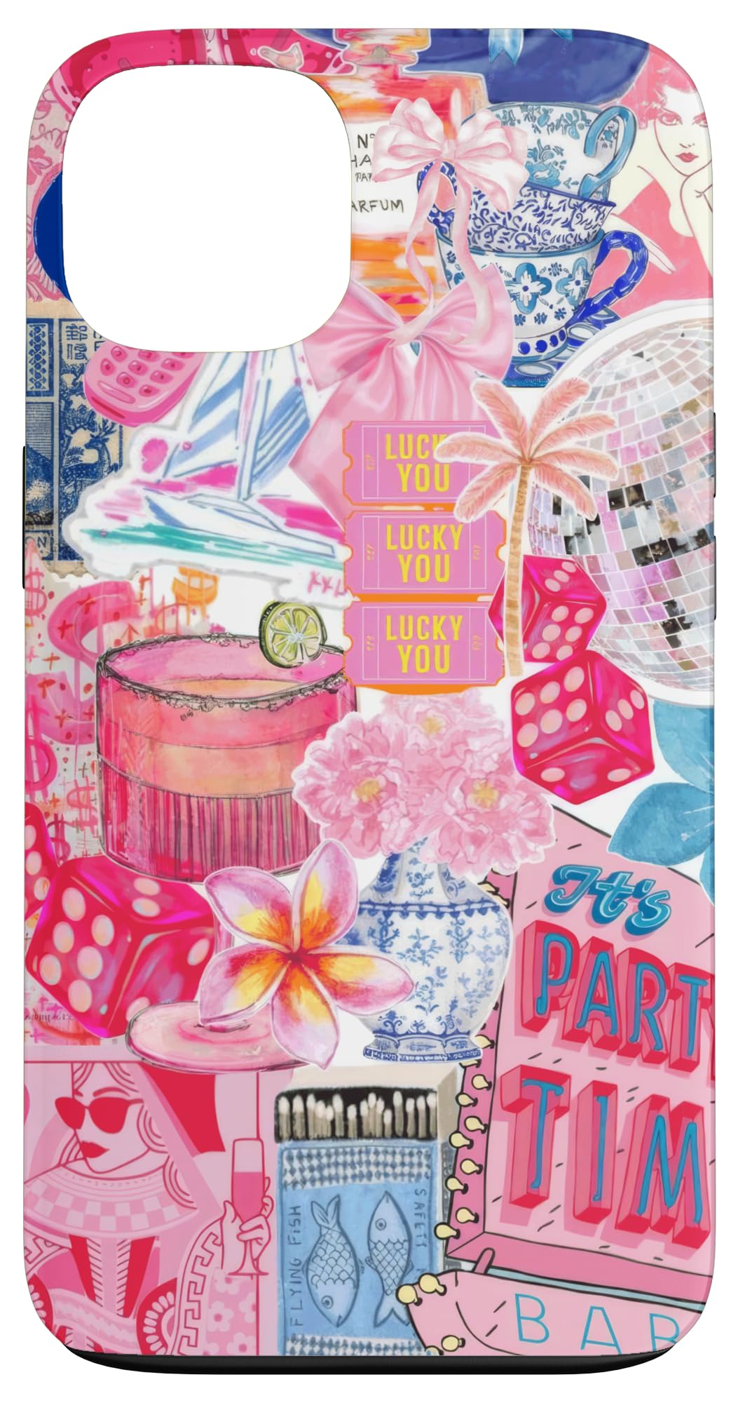 Amazon.com: iPhone 13 Cute Pink Coquette Collage Scrapbook Preppy Mood ...