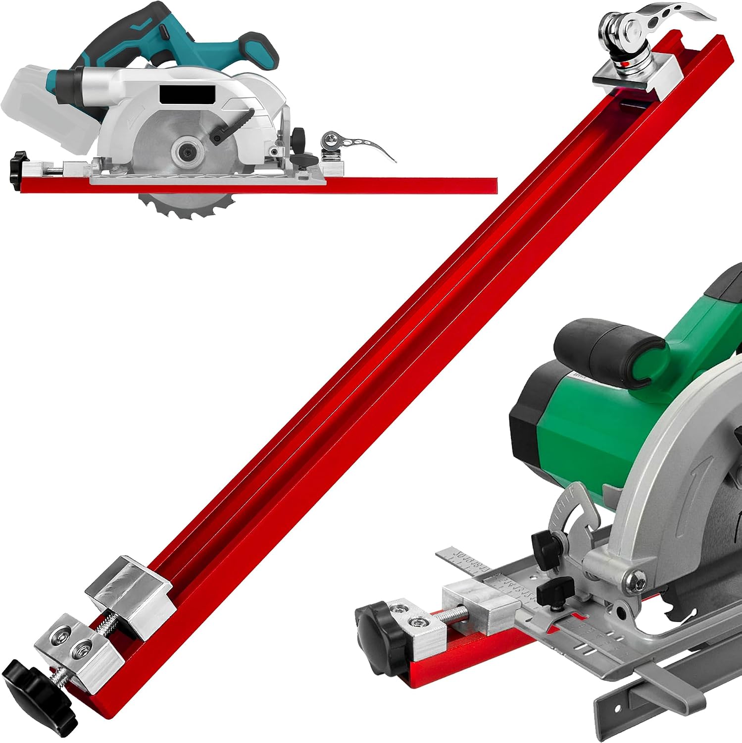 PokShow Circular Saw Guide Rail,Adjustable Cutting Machine Base Guide ...