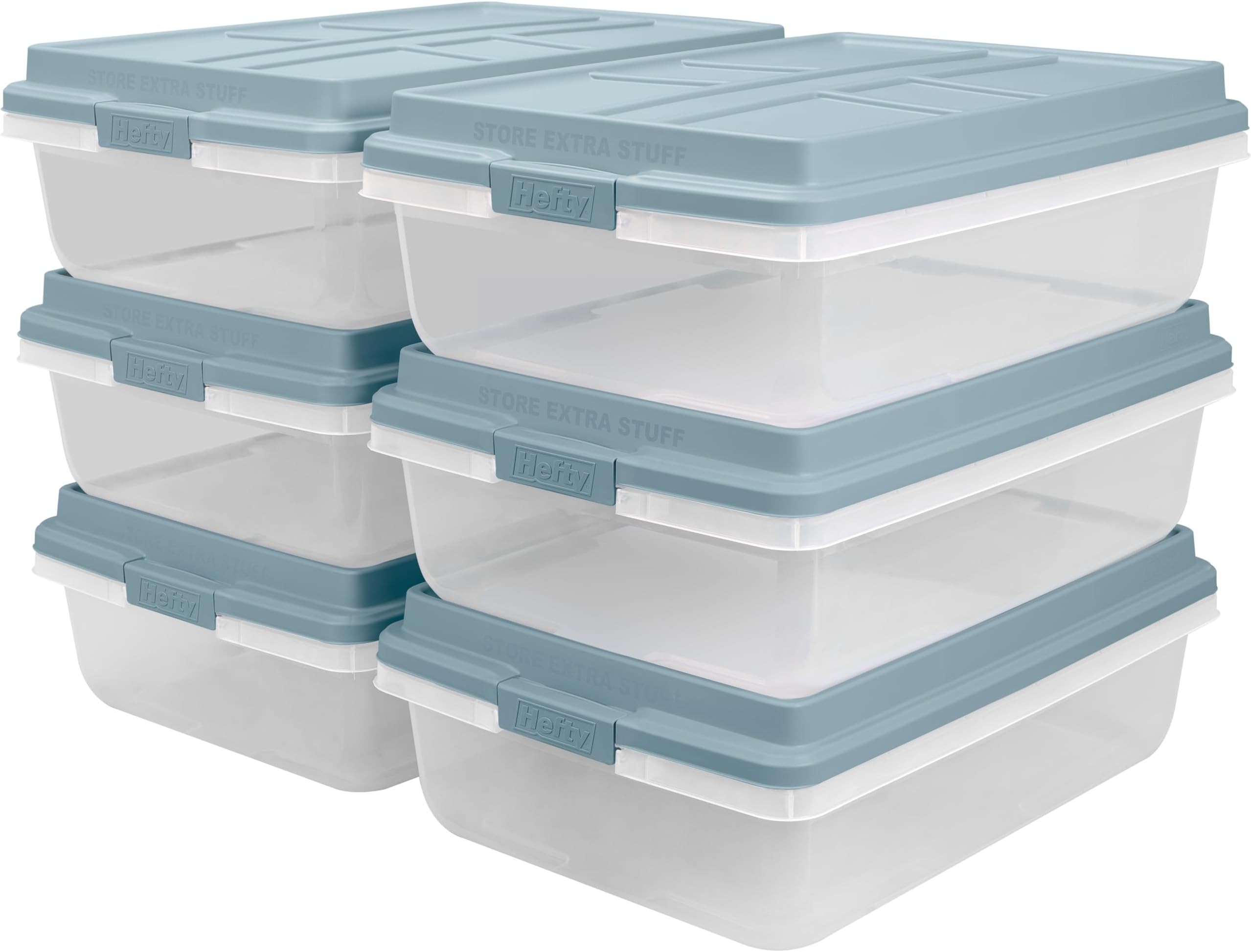 Amazon.com: Hefty HI-RISE Stackable Storage Bins - Under Bed Storage ...