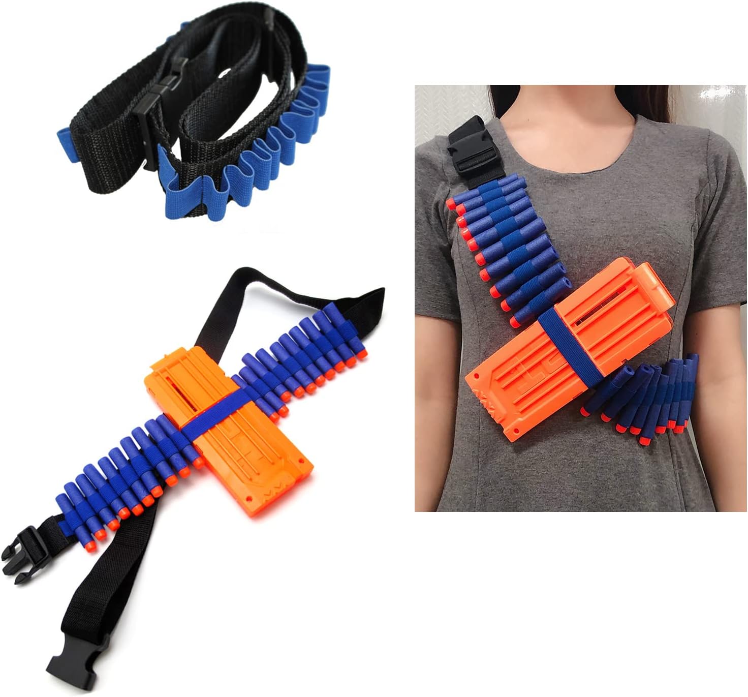Yosoo Toy bandolier Utility Belt, Soft Bullets Storage Shoulder Belt ...