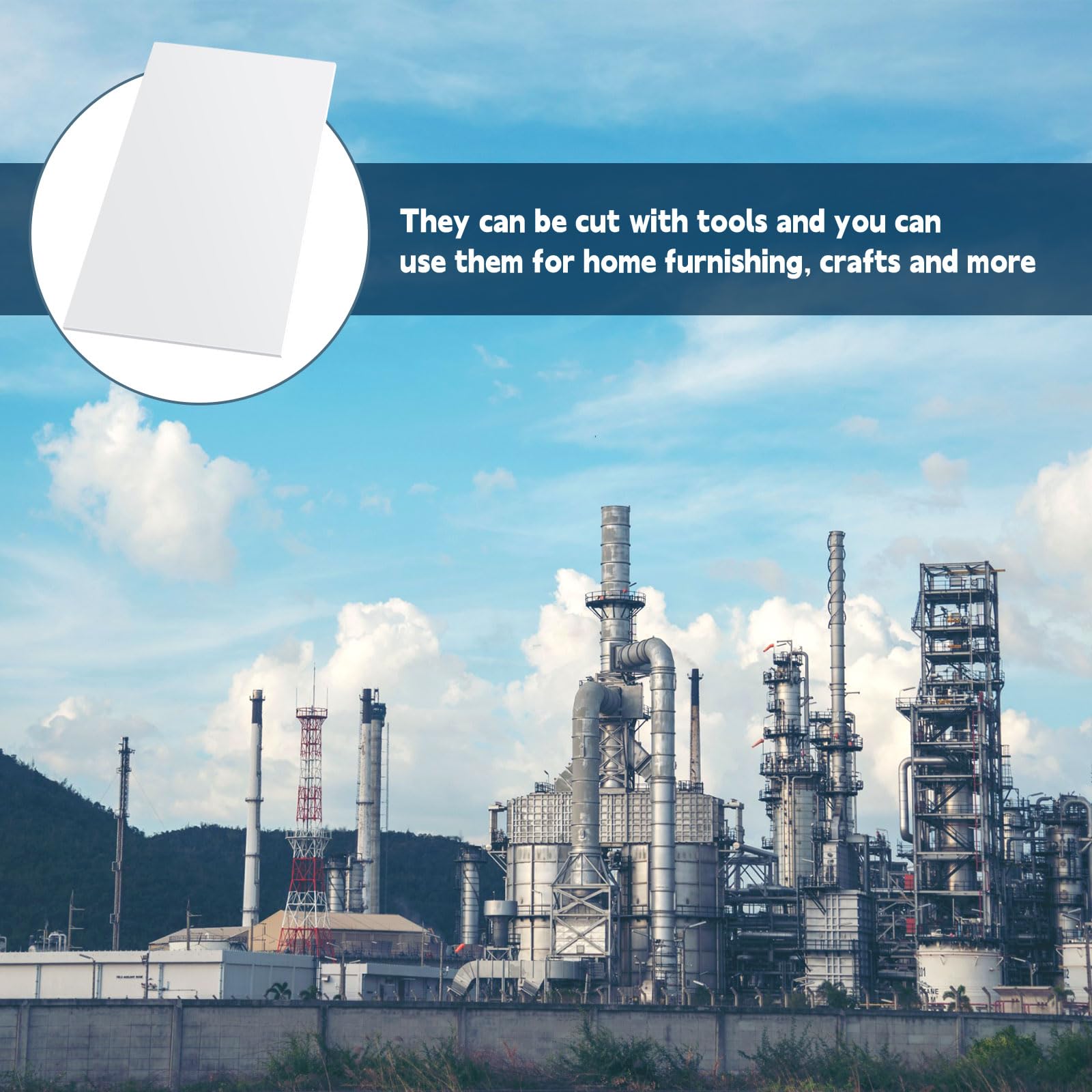 Snapklik.com : 2 Pcs White HDPE Sheet 1/2" Thick 6" X 11-7/8", HDPE ...