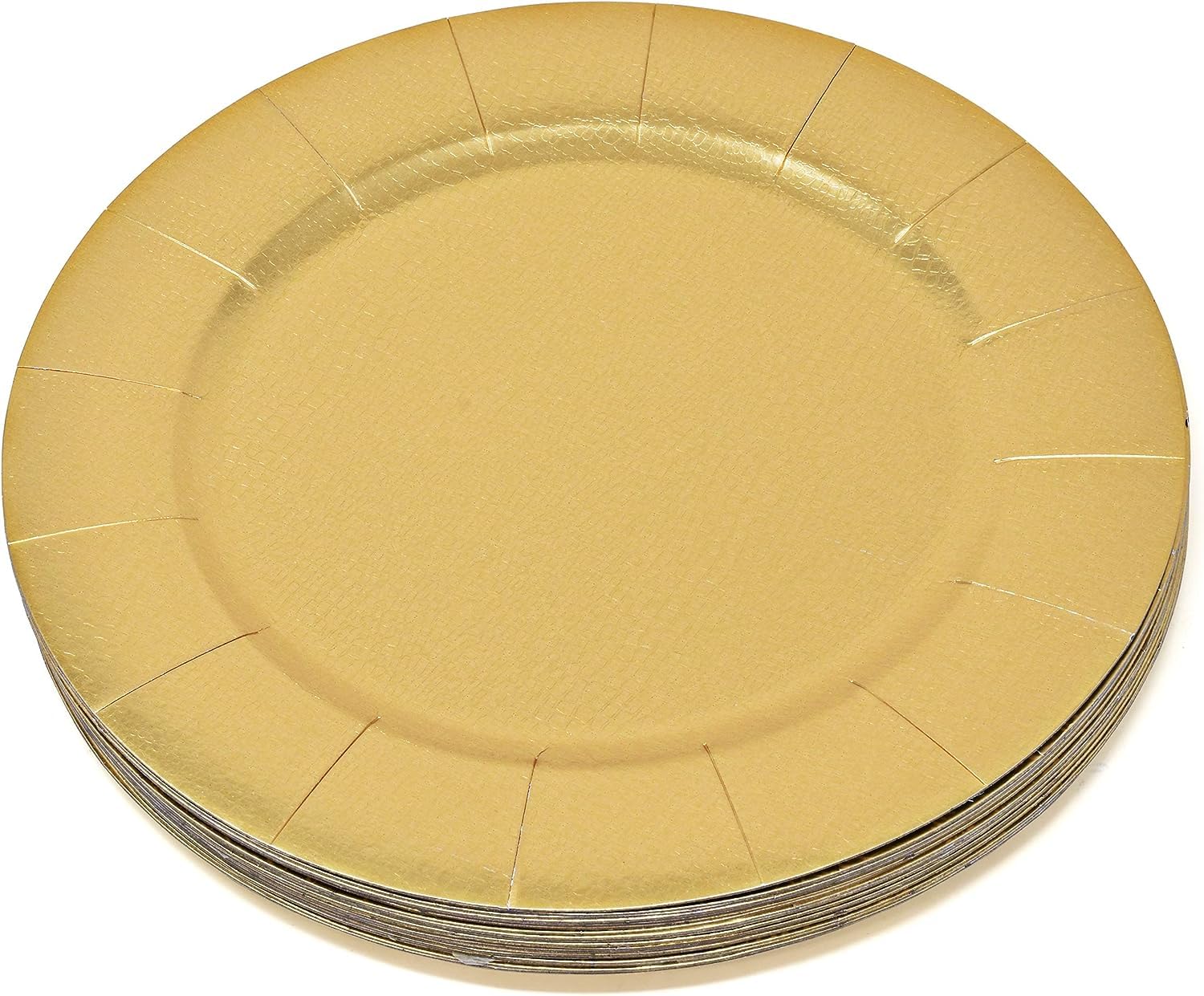 Snapklik.com : 60 Disposable Gold Round Charger Plates 13" Dinner Table ...