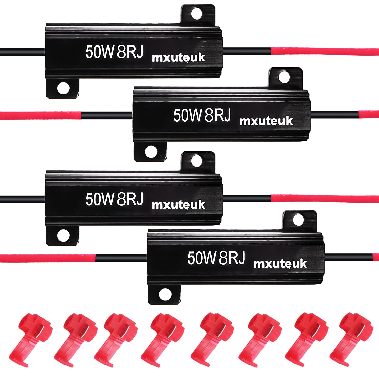 Amazon.com: mxuteuk 4pcs Led Resistor Car Load Resistors 50W 8ohm for ...