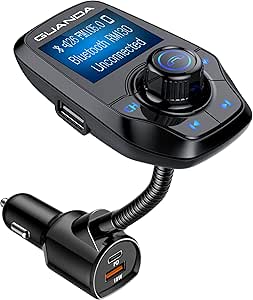 Amazon.com: GUANDA Bluetooth 5.3 FM Transmitter for Car, Wireless Audio ...