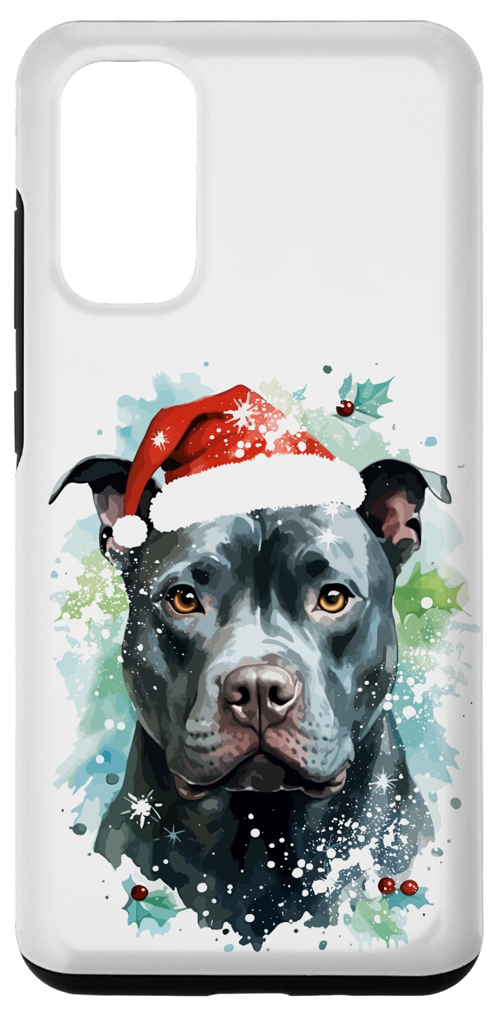 Pitbull With Santa Hat