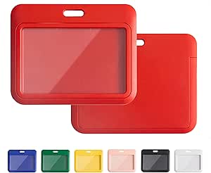 Amazon.com : 1 Pack Sliding Horizontal ID Badge Holder with Clear ...