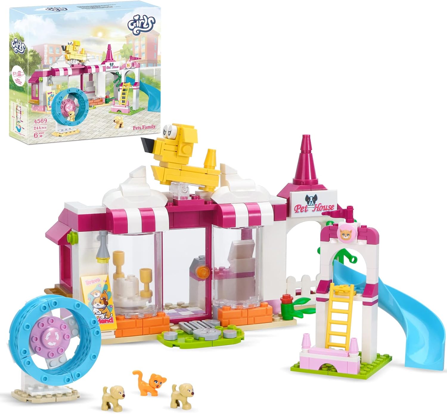 Girls Friends Pet Building Sets 244 Pieces Doggy Day Care Building Kit ...