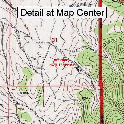 Amazon.com : USGS Topographic Quadrangle Map - Antimony, Utah (Folded ...