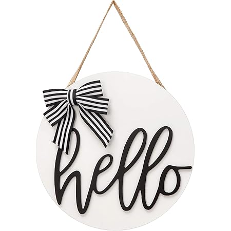 Amazon.com : Vintage Thanksgiving Hello Welcome Wood Sign Plaque (12"x ...
