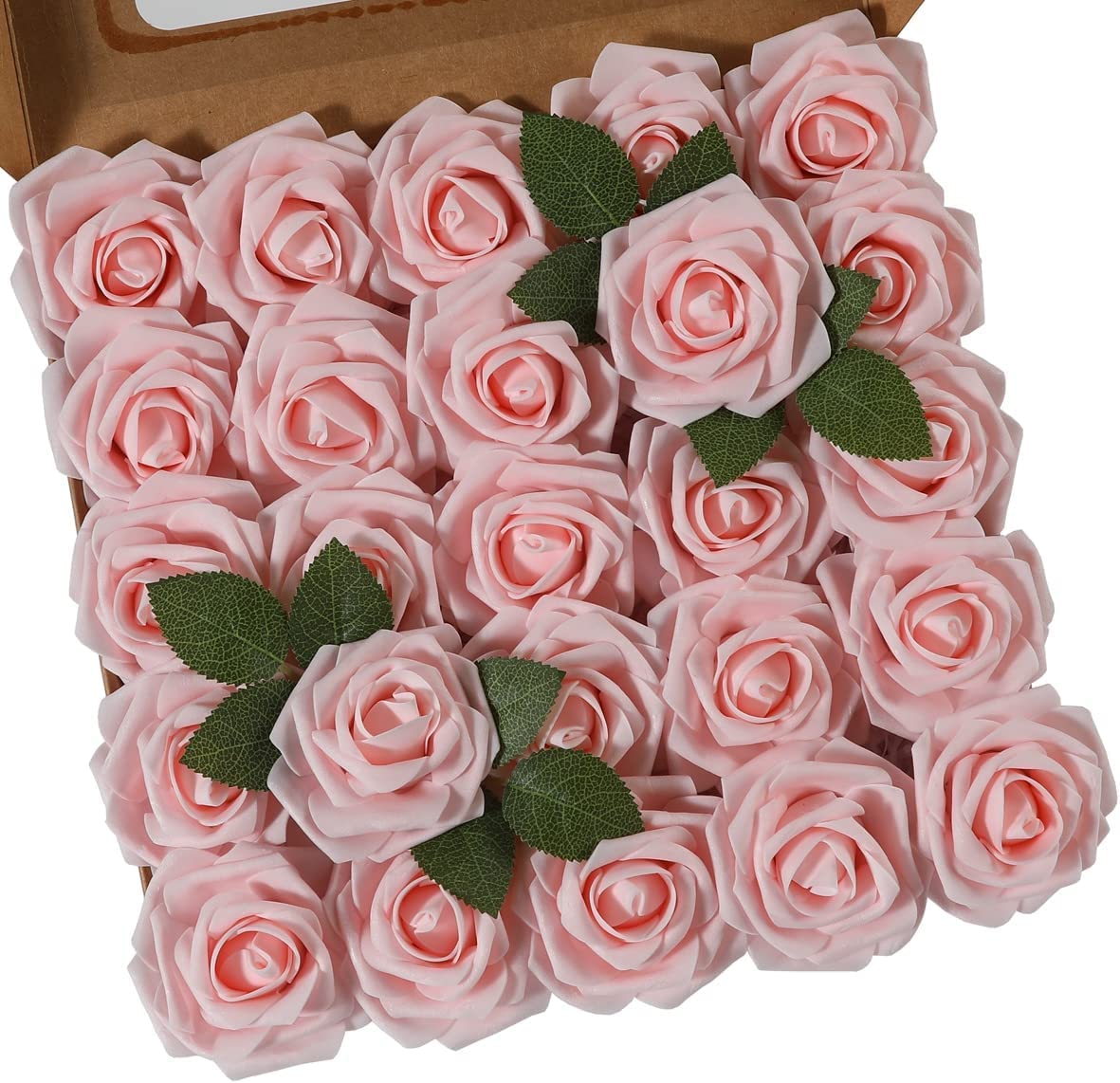 Sepper Flores Artificiales, 25pcs Real Mirando Blush Espuma Falsas ...