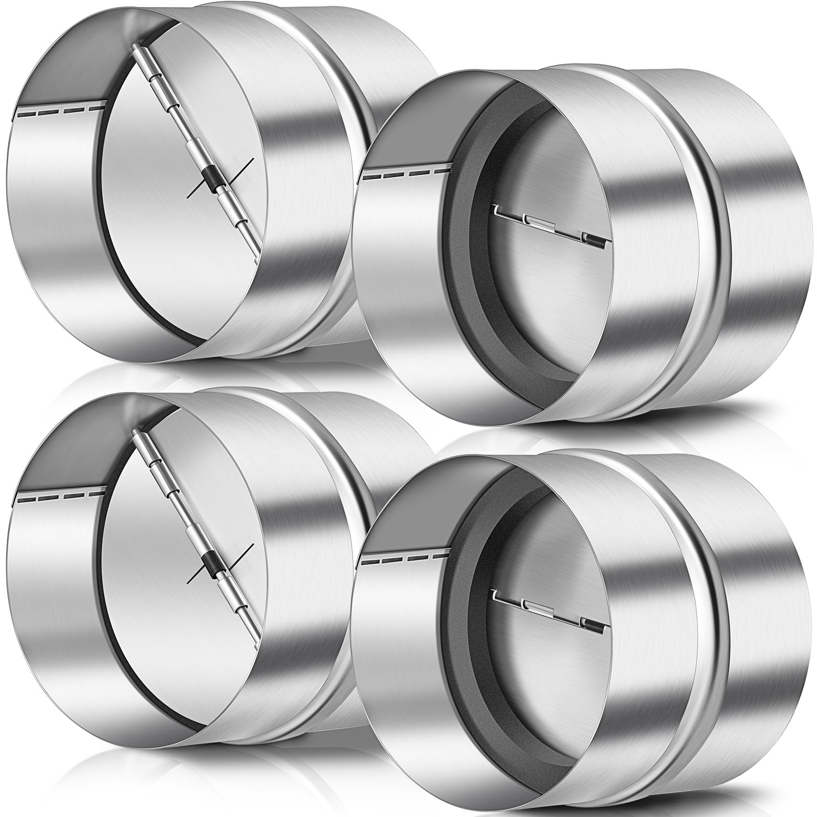 Amazon.com: Copkim 4 Pieces 4 Inch Backdraft Damper One Way Airflow ...