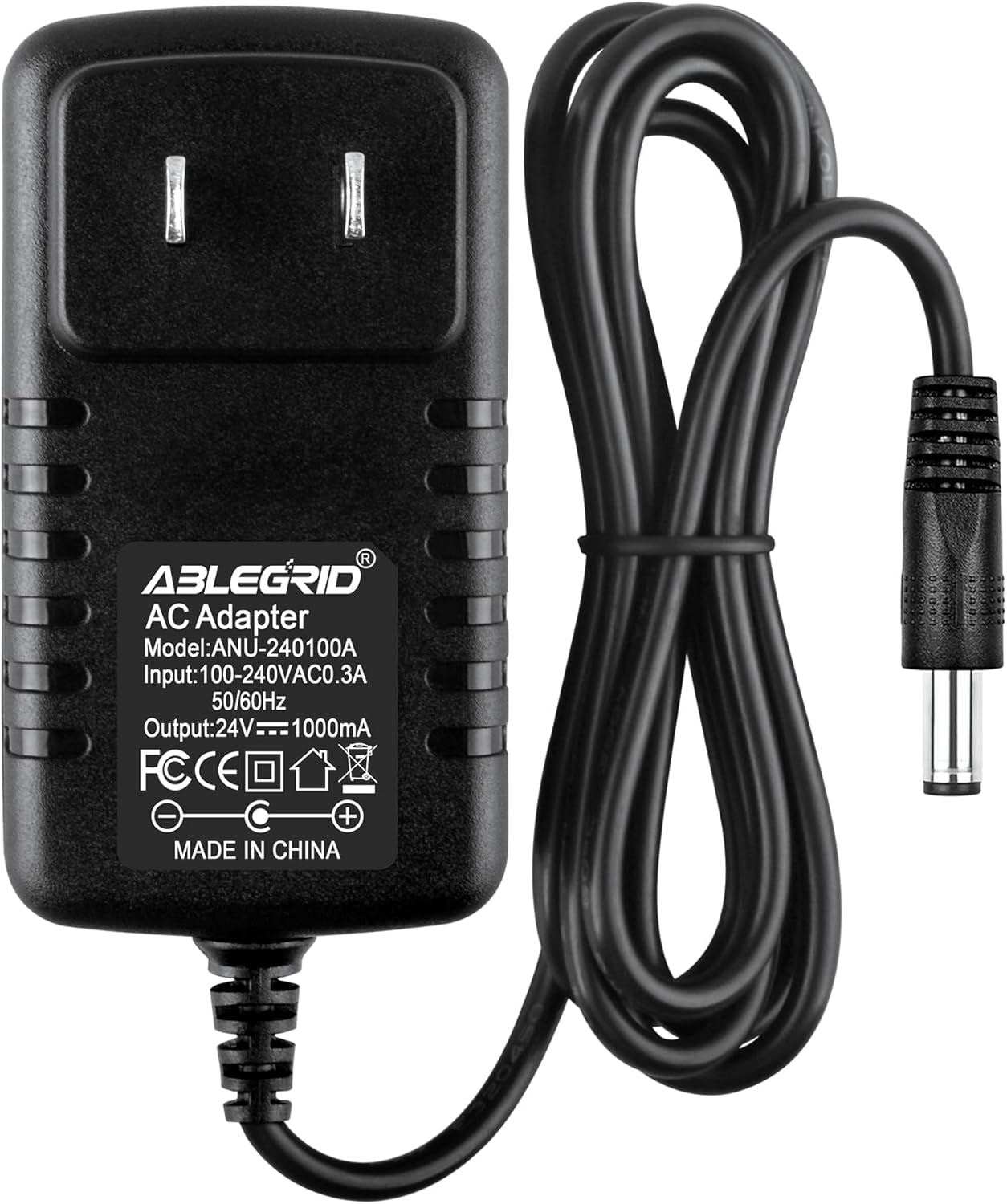 Amazon.com: Aogenuo 24V 1A DC Power Adapter 24W Supply 100V-240V AC to ...
