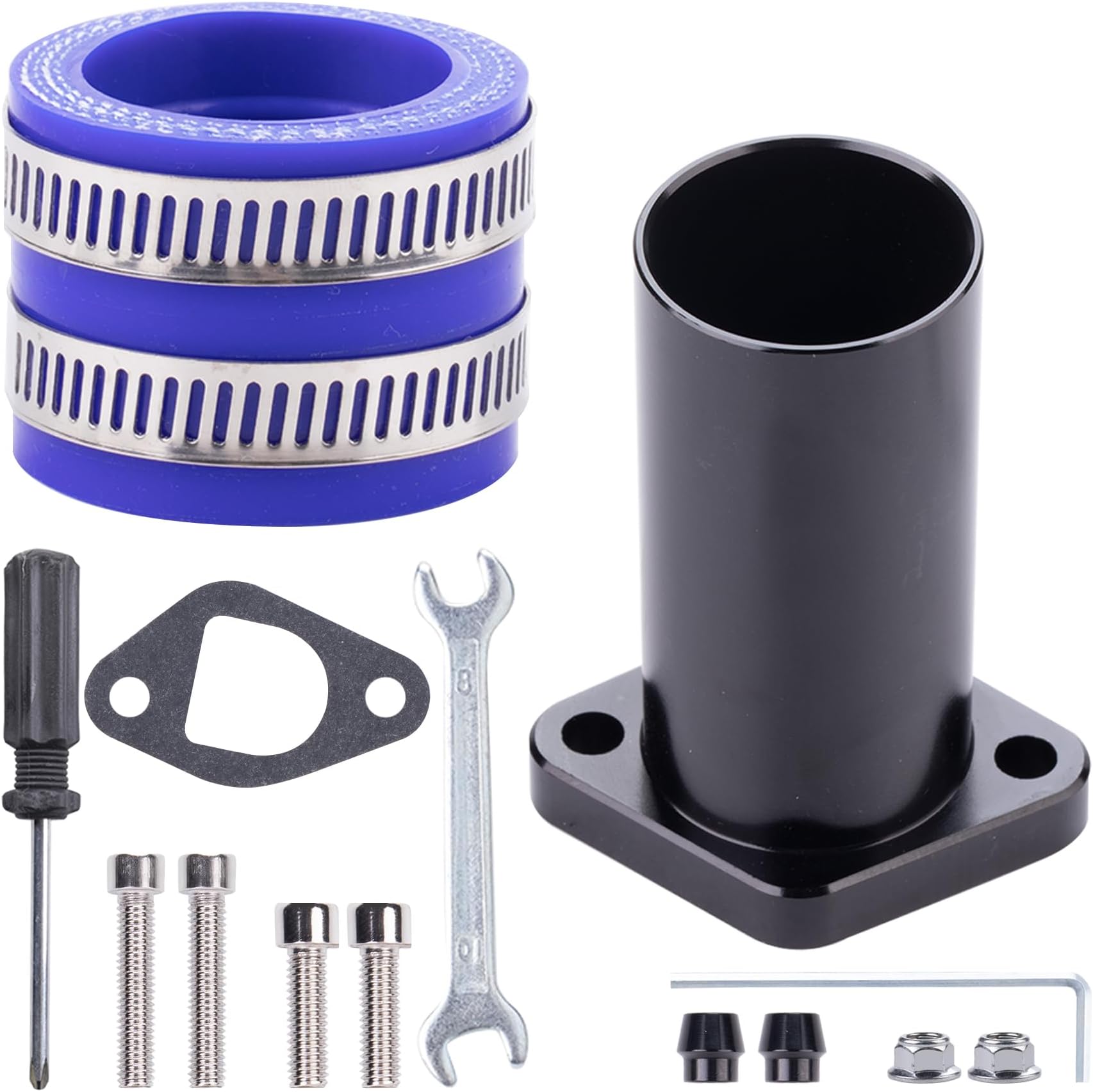 Amazon.com: CIOM Universal Intake Pipe Manifold（RED） and Motorcycle ...