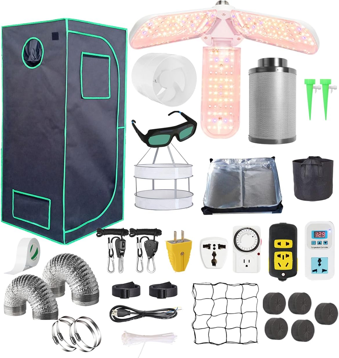 Amazon.com: Grow Tent Kit Complete 48" x 48" x 80" High Reflective ...