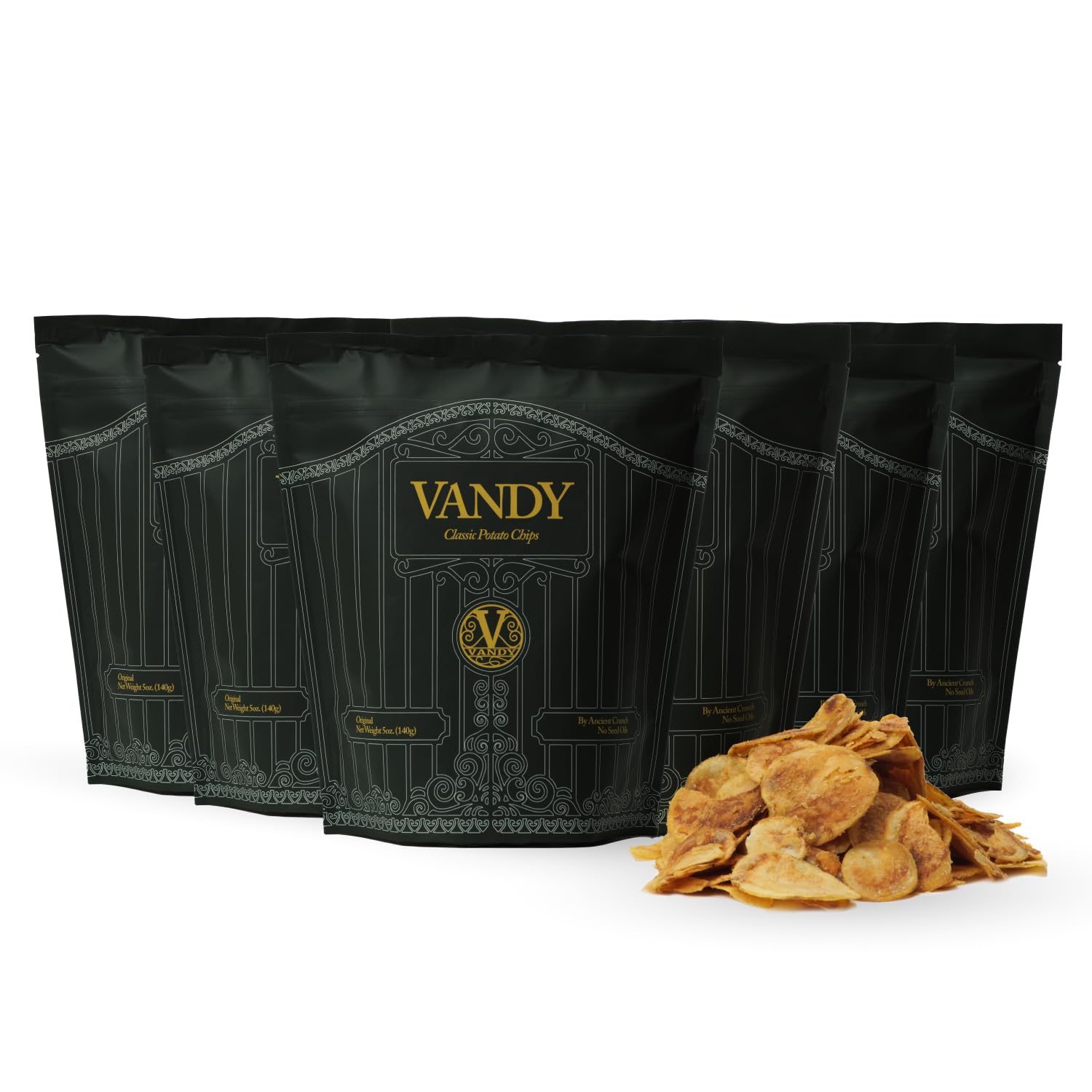 Amazon.com: Vandy Crisps Potato Chips - Vegetable & Seed Oil Free Snacks - Gluten Free Potato ...