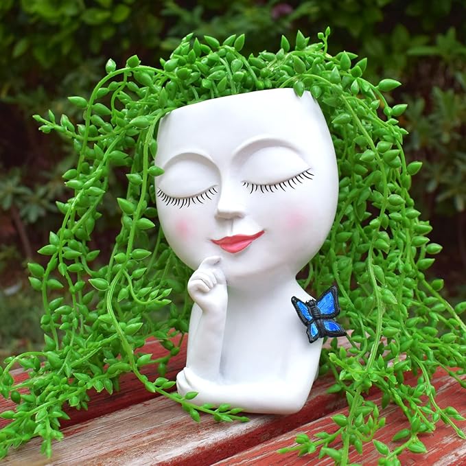 Amazon.com : Face Planter Pot Head - Head Planters Flower Pot with ...