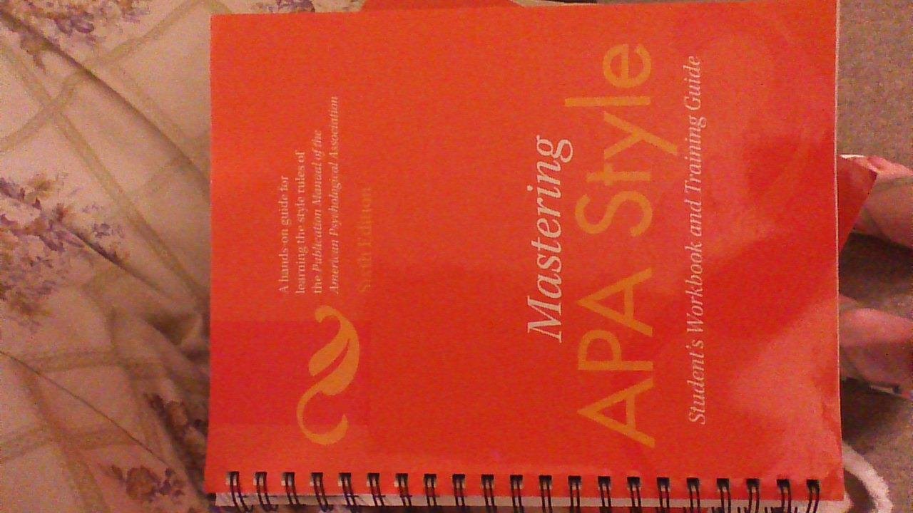Mastering APA Style : Students Workbook and Training Guide" 6TH EDITION ...