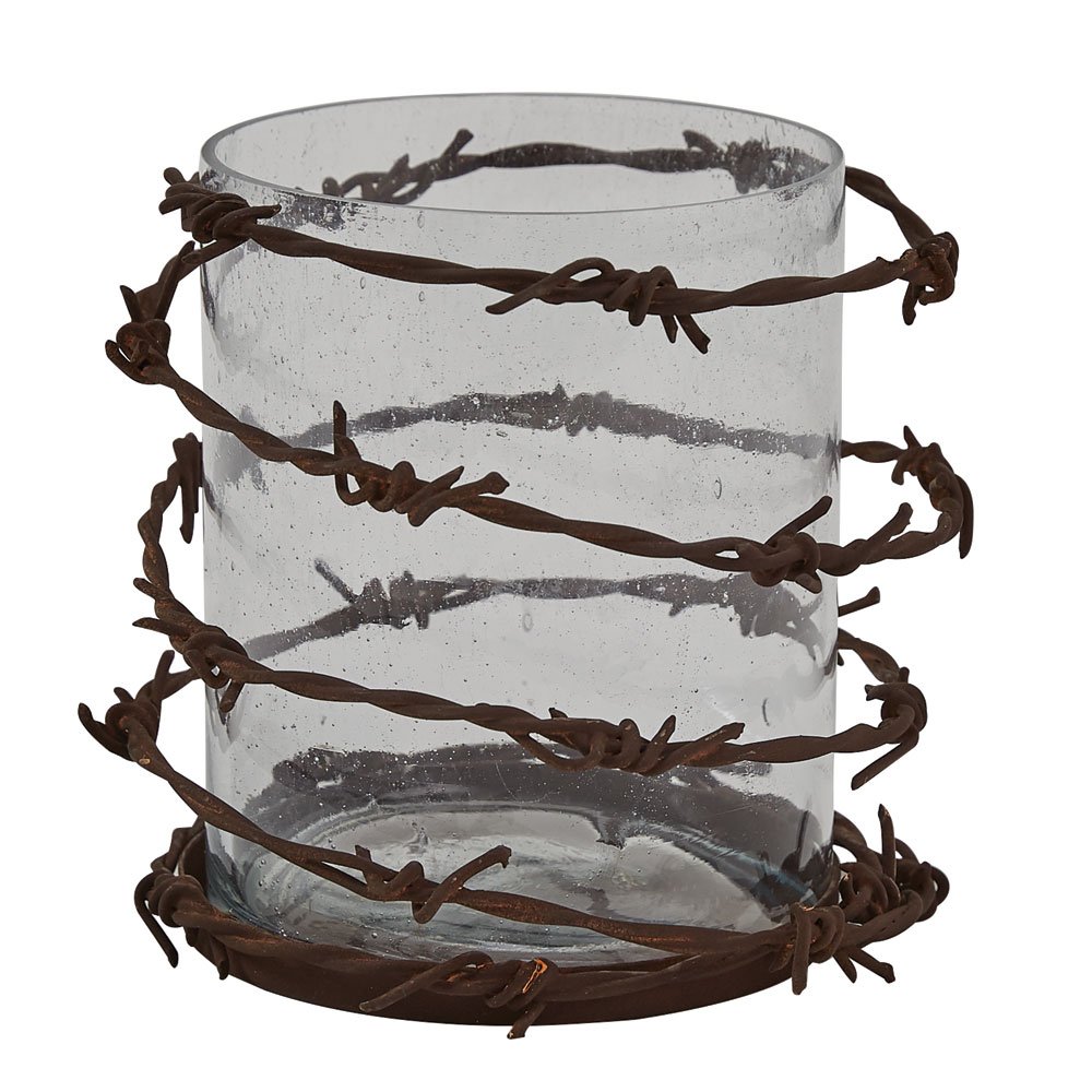 Rustic Barbed Wire Candle Holders