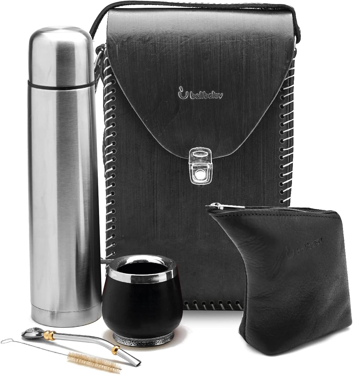 Amazon.com: BALIBETOV Complete Yerba Mate Kit - Handmade Matera Bag ...