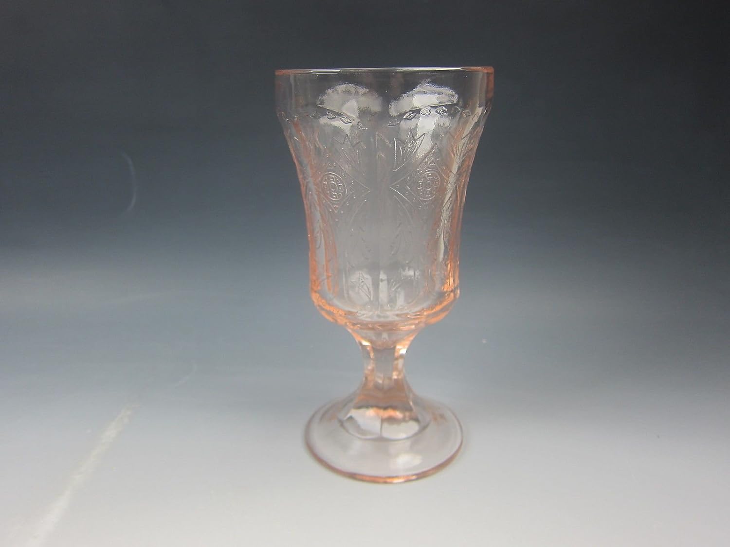 Amazon.com | Indiana Glass Crystal RECOLLECTION-PINK Water Goblet ...