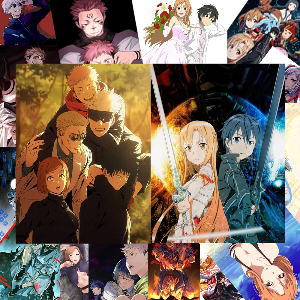 Buy Wall Collage Kit Anime, 50 Pieces 4x6 inch, Itadori Yuji,Fushiguro ...