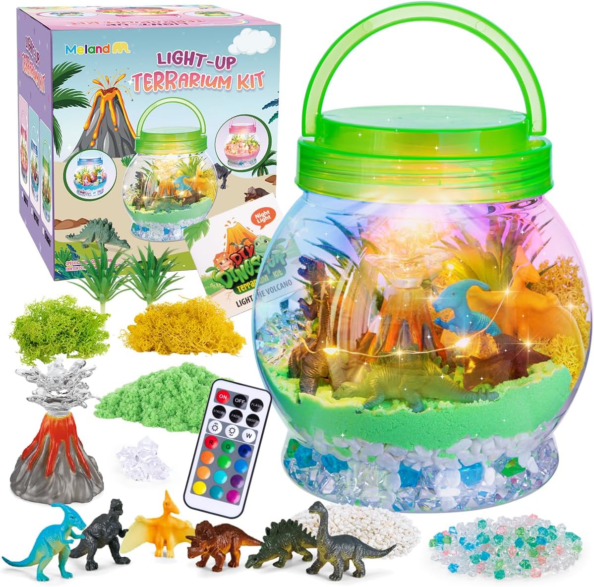 MELAND Dinosaur Terrarium Kit for Kids, Craft Kits for Kids Birthday ...