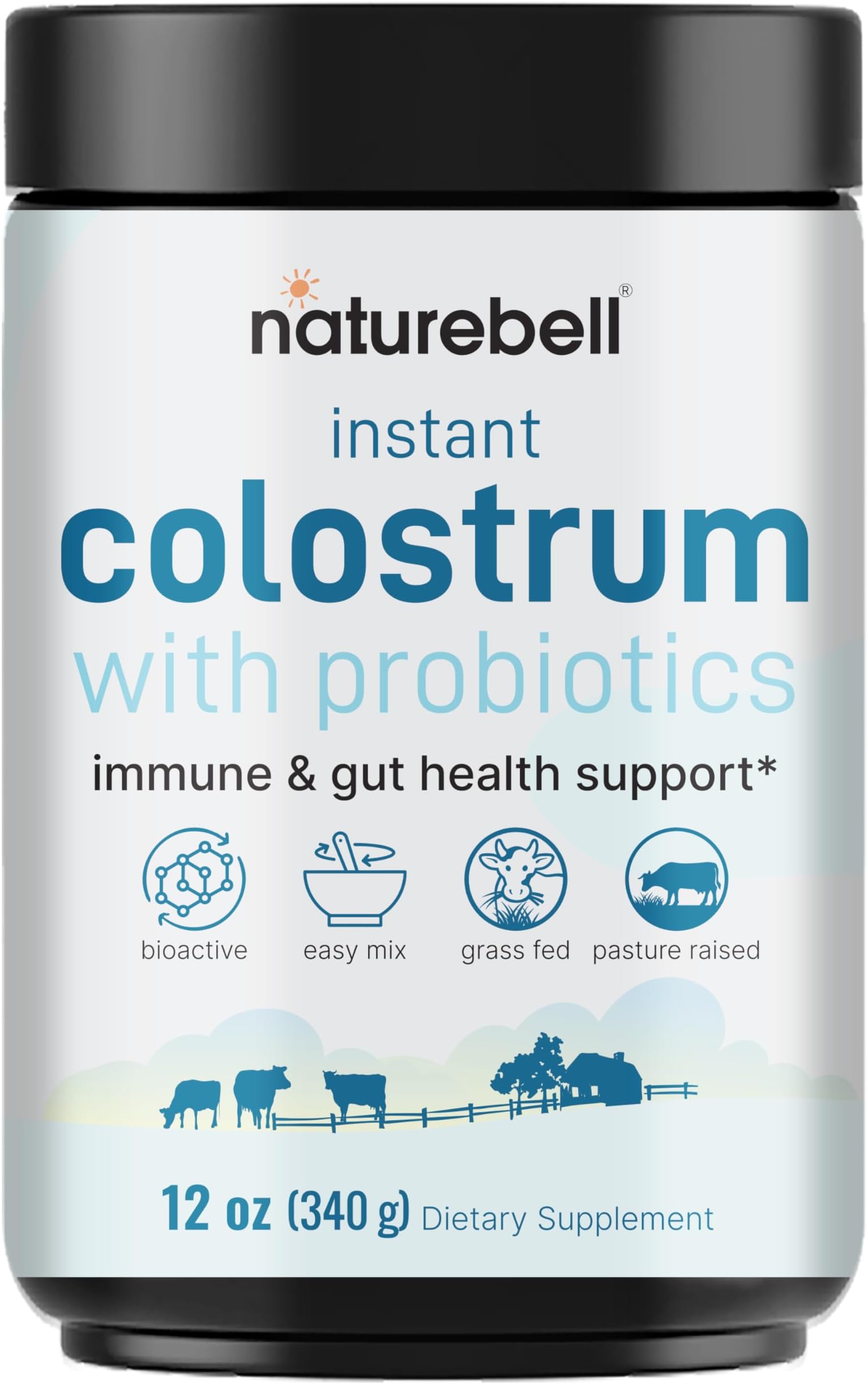 Amazon.com: Instant Colostrum Powder 1,000mg with Probiotics, 12oz (340 ...