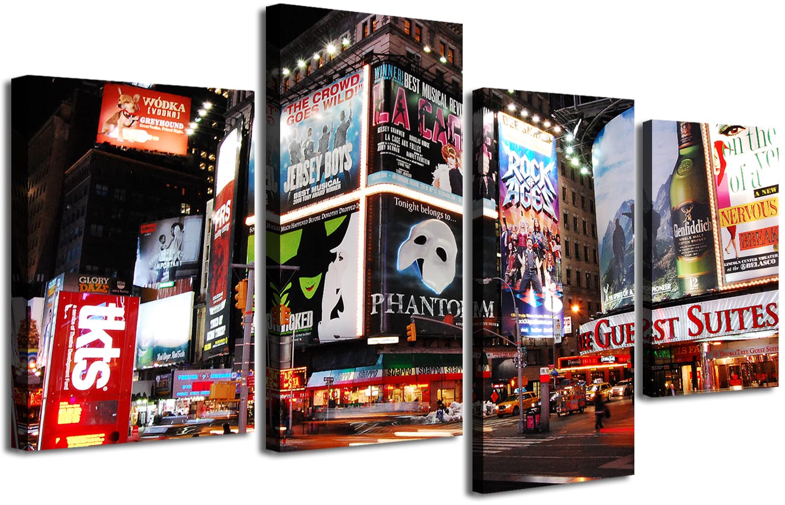 JiazuGo New York City Wall Art Broadway Posters Canvas Paintings for ...