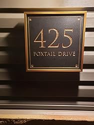 Amazon.com: Stone Address Plaque With Engraved Numbers. Address Sign ...