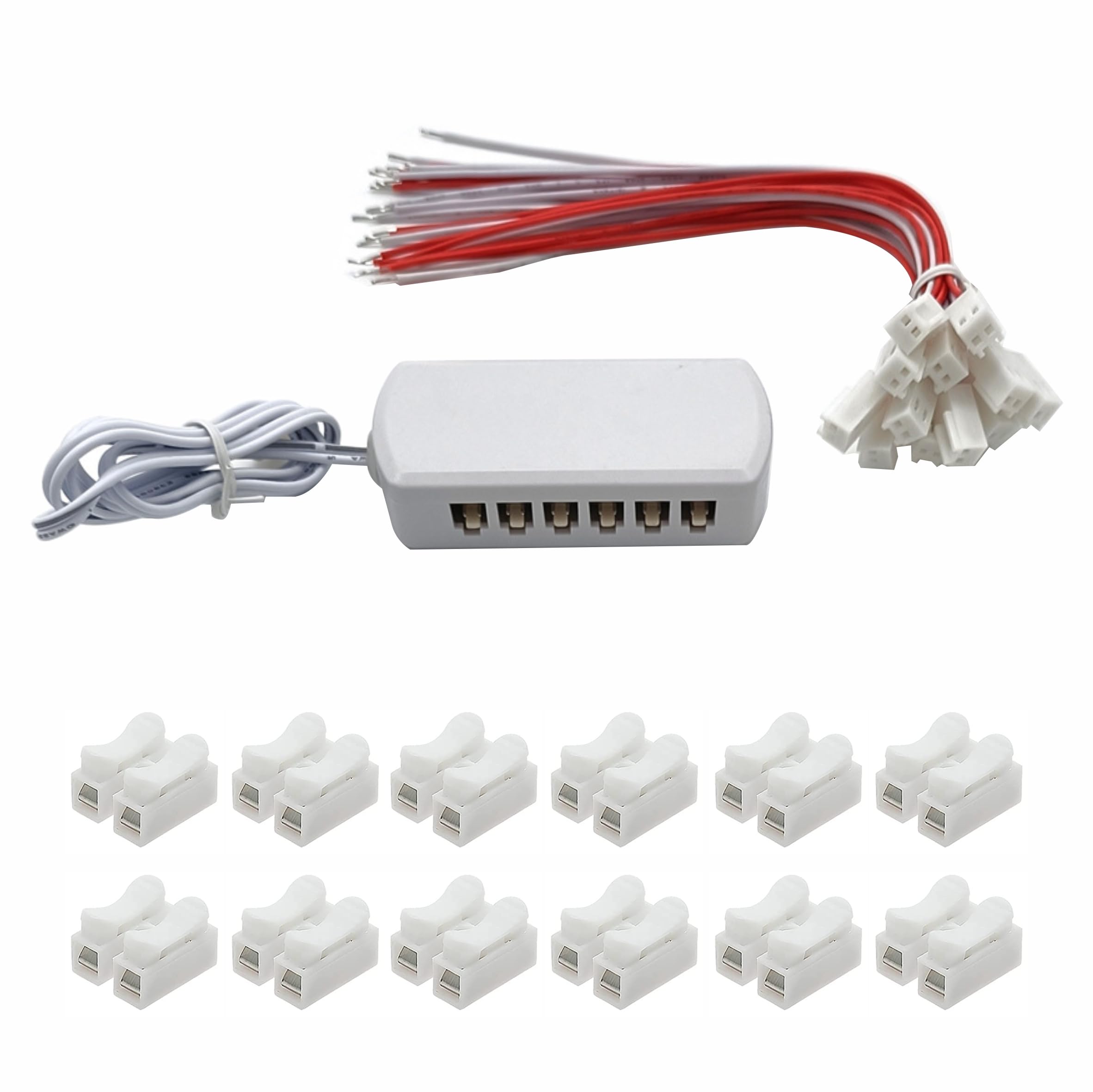 Snapklik.com : 3-12V 12Ports Female Plug Junction Box