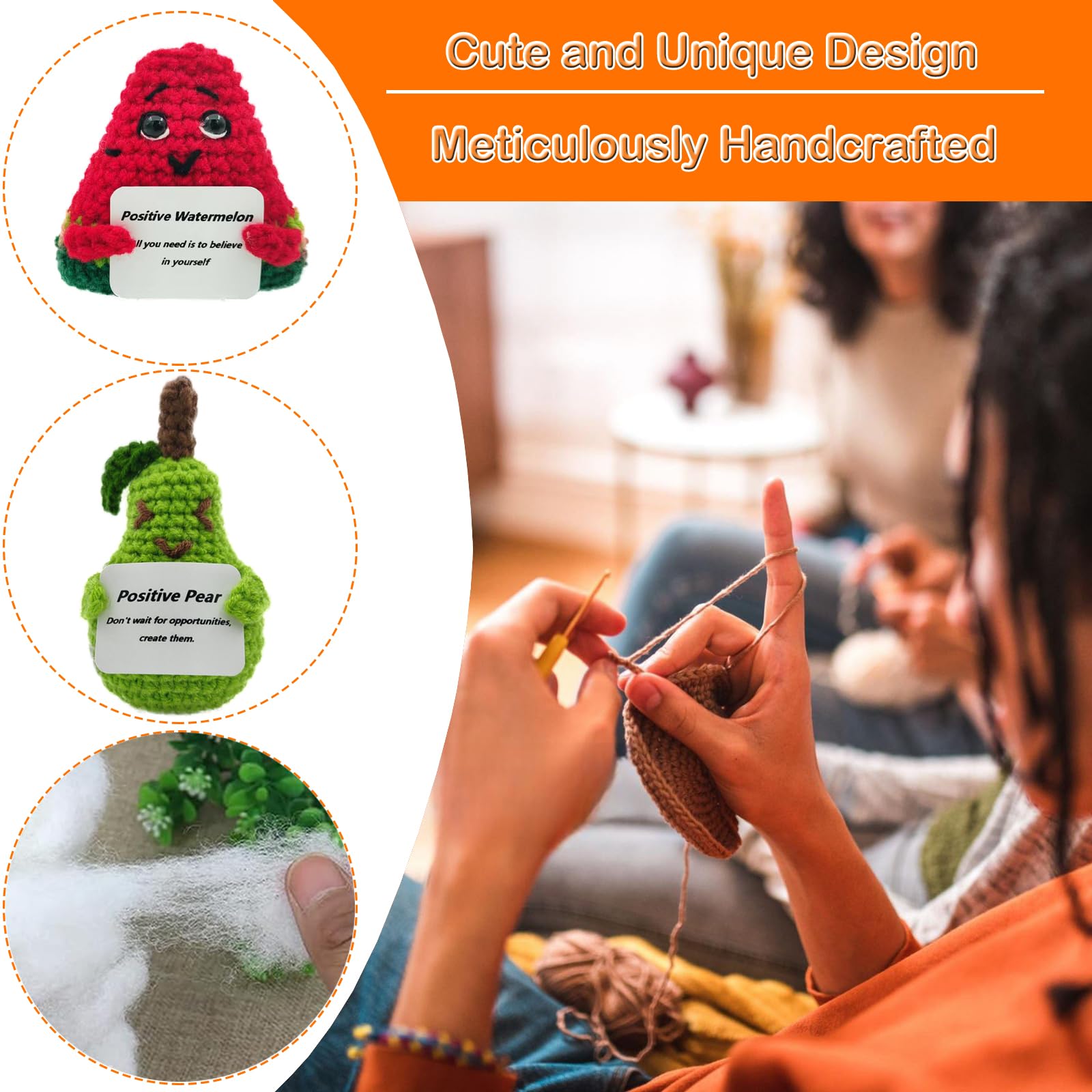 Snapklik.com : Gkuzus 5PCS Positive Fruit Crochet Potato Doll Mini ...