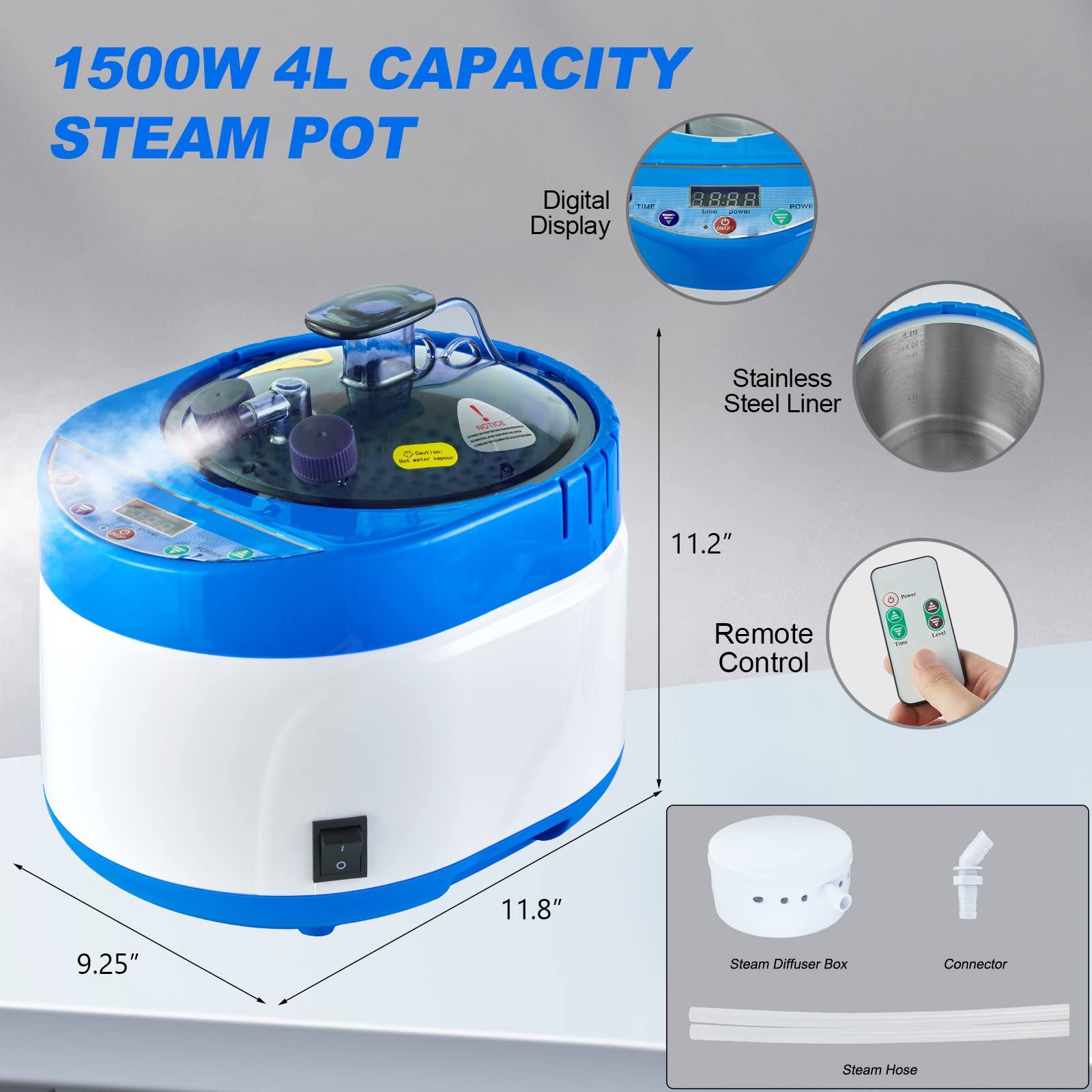 Snapklik.com : Full Size Portable Steam Sauna Kit, Personal Full Body ...