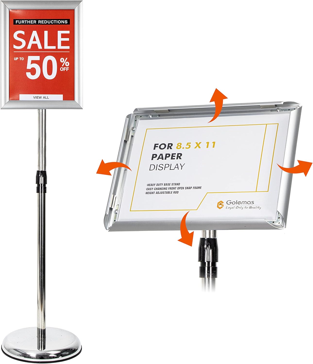 Amazon.com: Golemas Sign Holder Stand, Sign Stand for Display, Pedestal ...