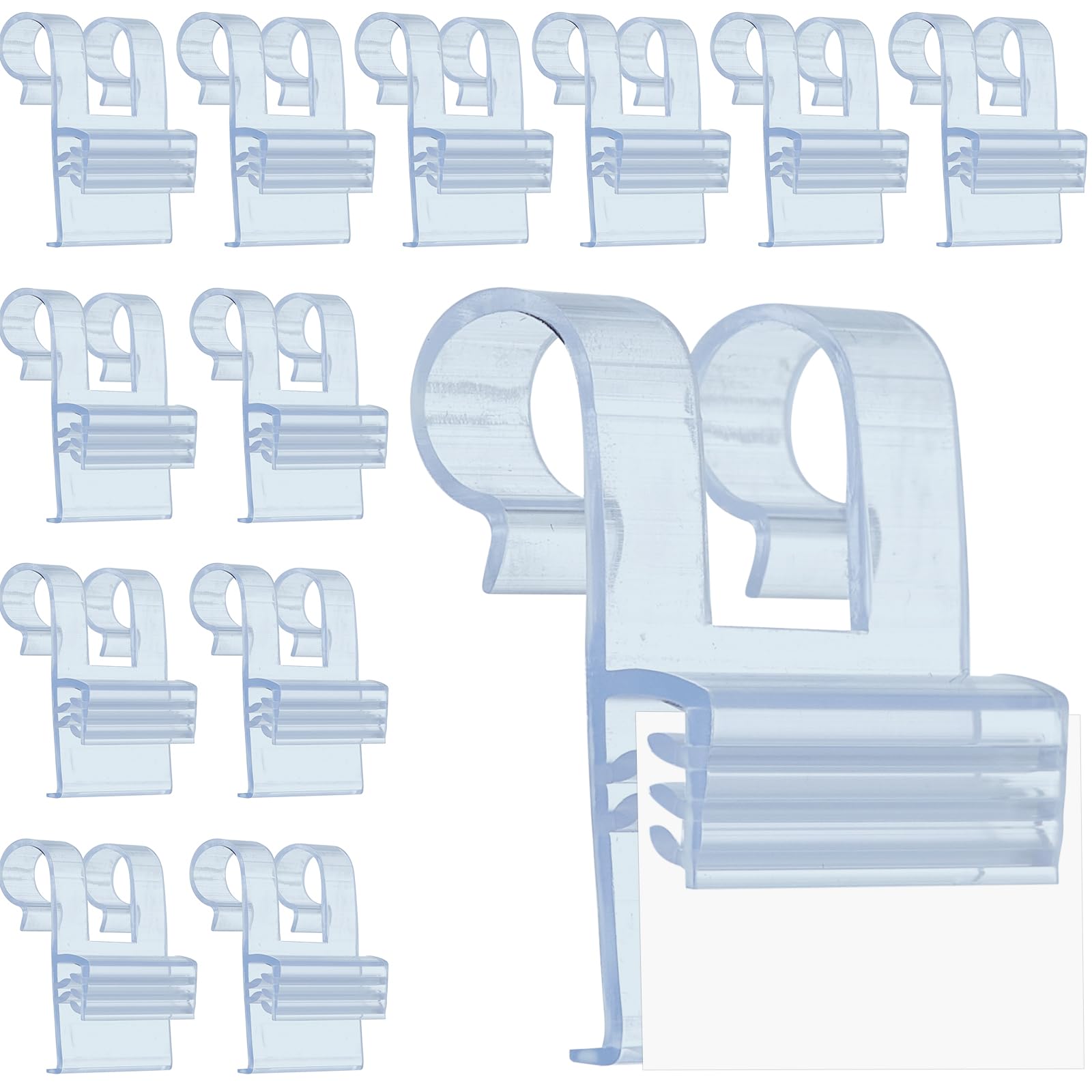 Amazon.com : Thyle 100 Pack Plastic Wire Shelf Label Holders Reusable ...