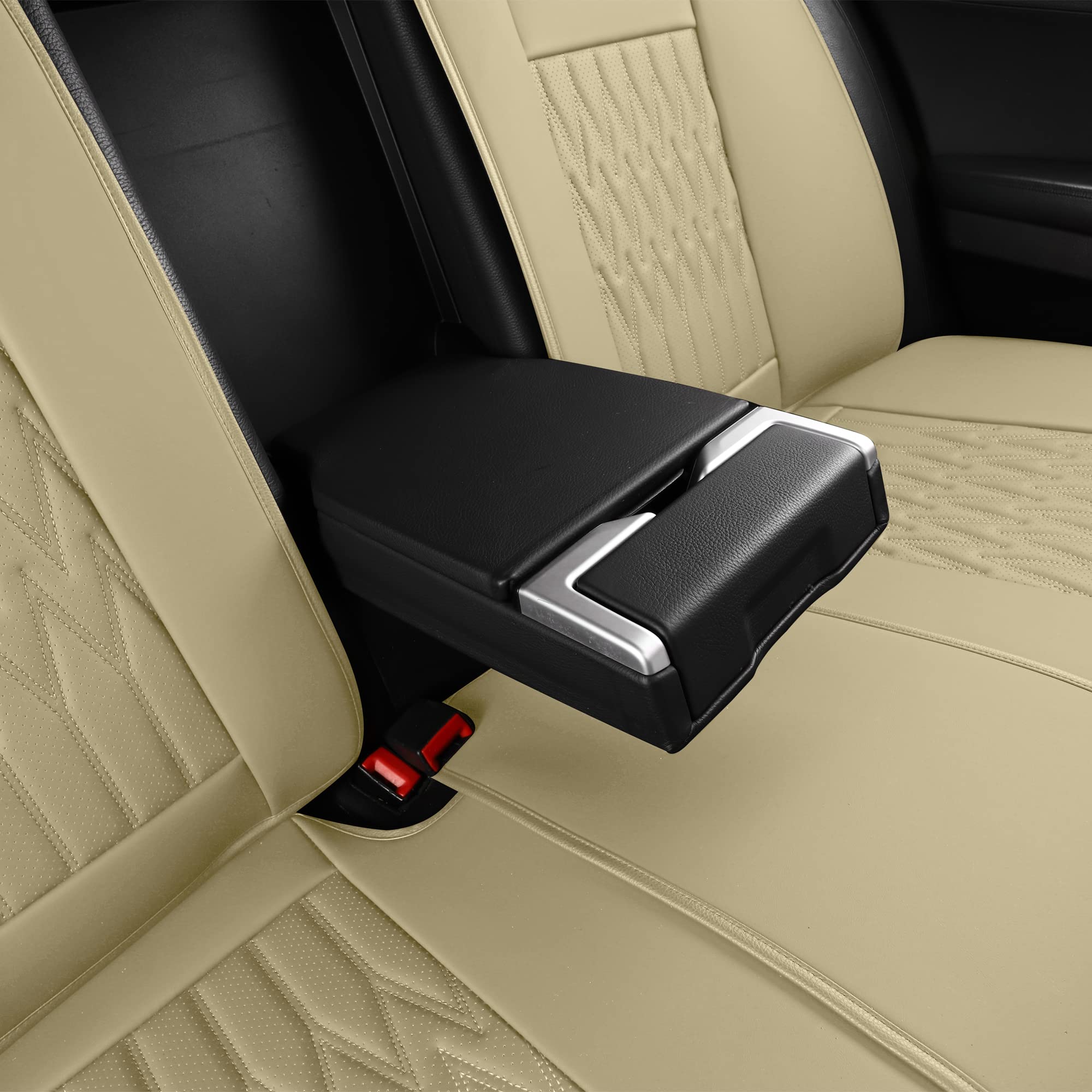 Huidasource Rear Split Bench Car Seat Covers, Waterproof Leather Back ...