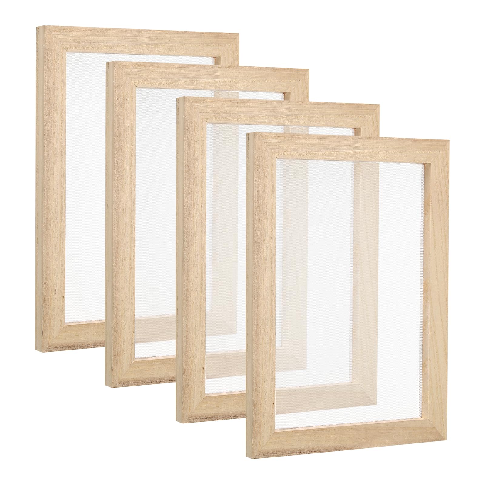 Amazon.com: PATIKIL 9.8"x7.5" A5 Wooden Paper Making Screen, 4 Pack ...