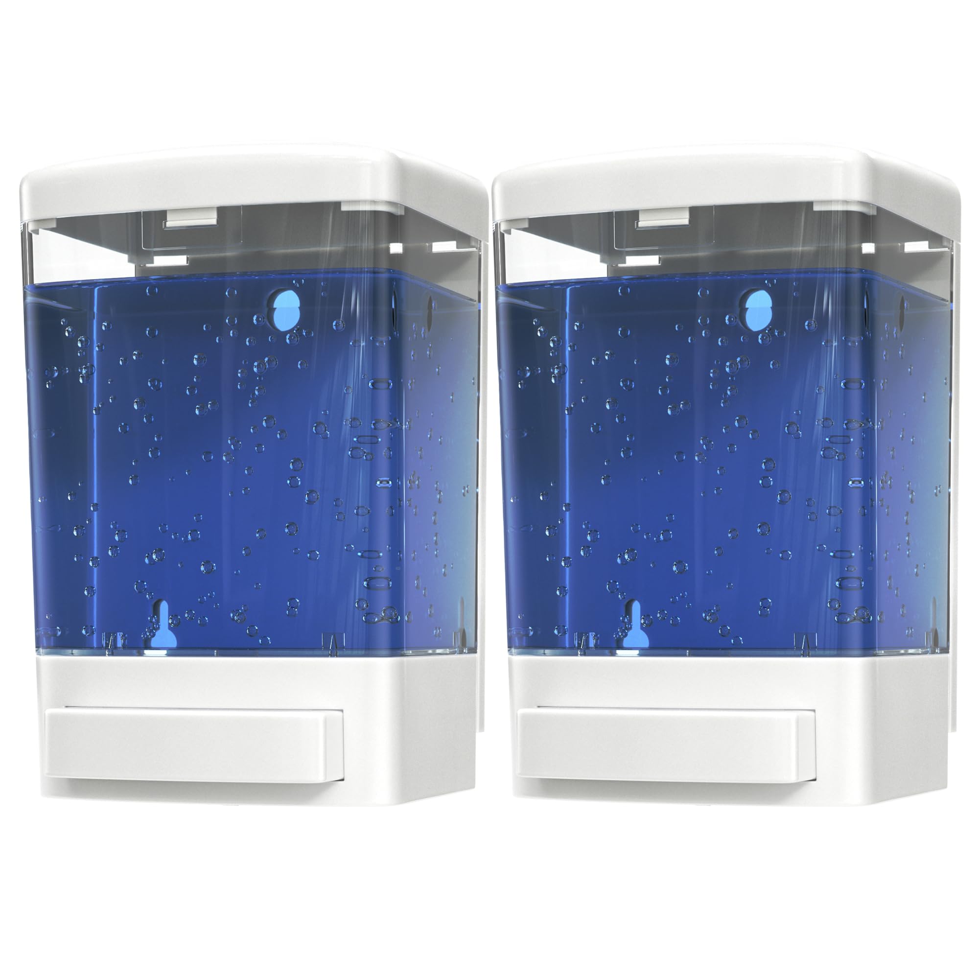 Amazon.com: Wall Mount Soap Dispenser for Bathroom (2-Pack White ...