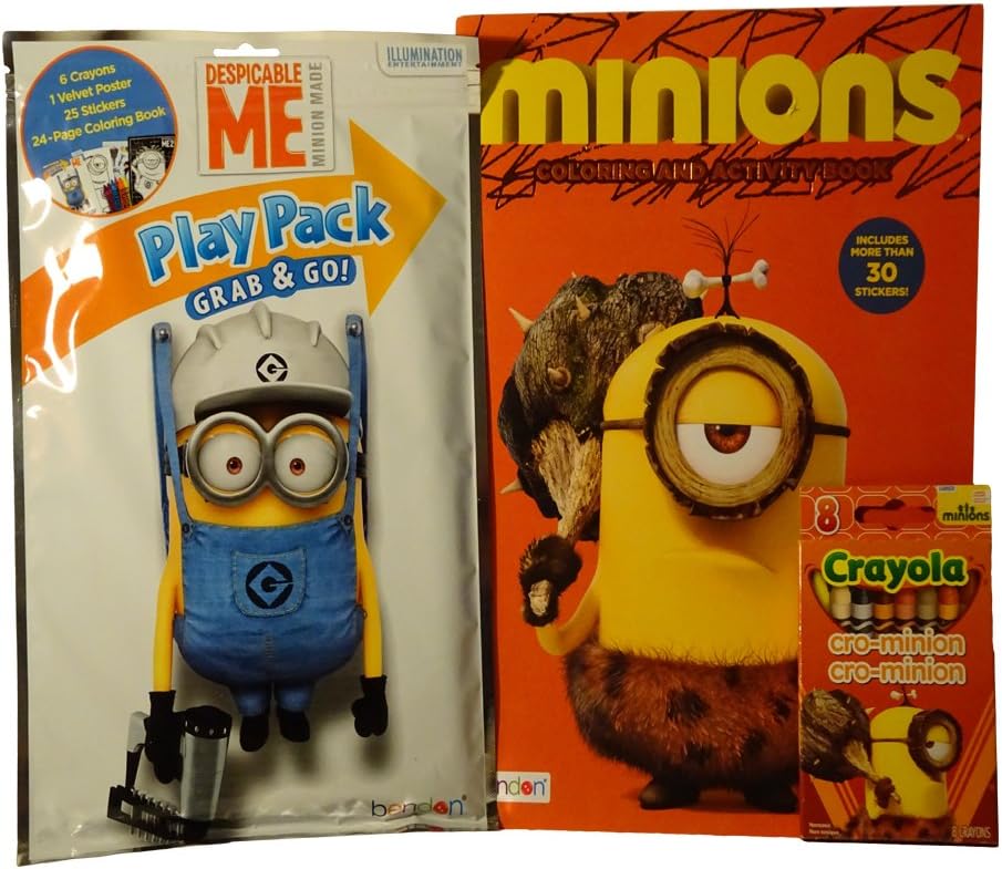 Amazon.com: Minions Coloring Activity Book Crayons Play Pack Despicable ...