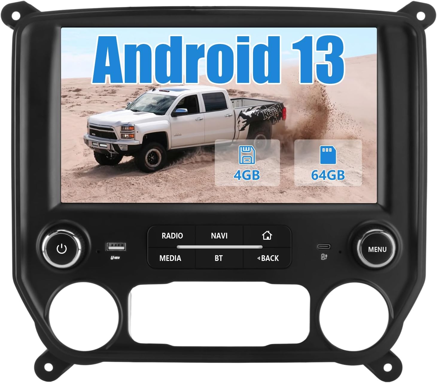 Amazon.com: Android 13 Car Radio Stereo for Chevy Silverado GMC Sierra ...